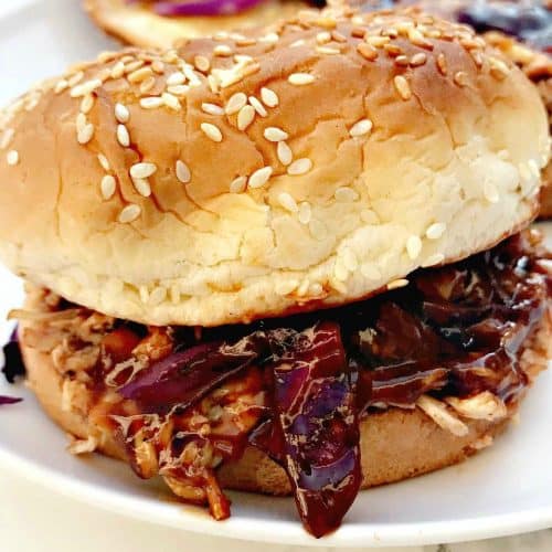 Instant Pot BBQ Pulled Chicken Sandwiches