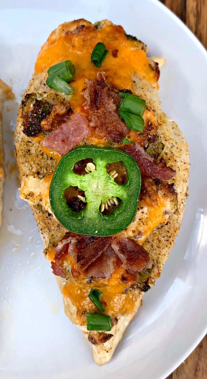 Jalapeno Popper Hasselback Stuffed Chicken with Bacon + {VIDEO}