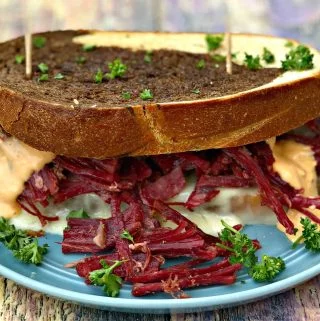 Instant Pot Corned Beef Reuben Sandwich