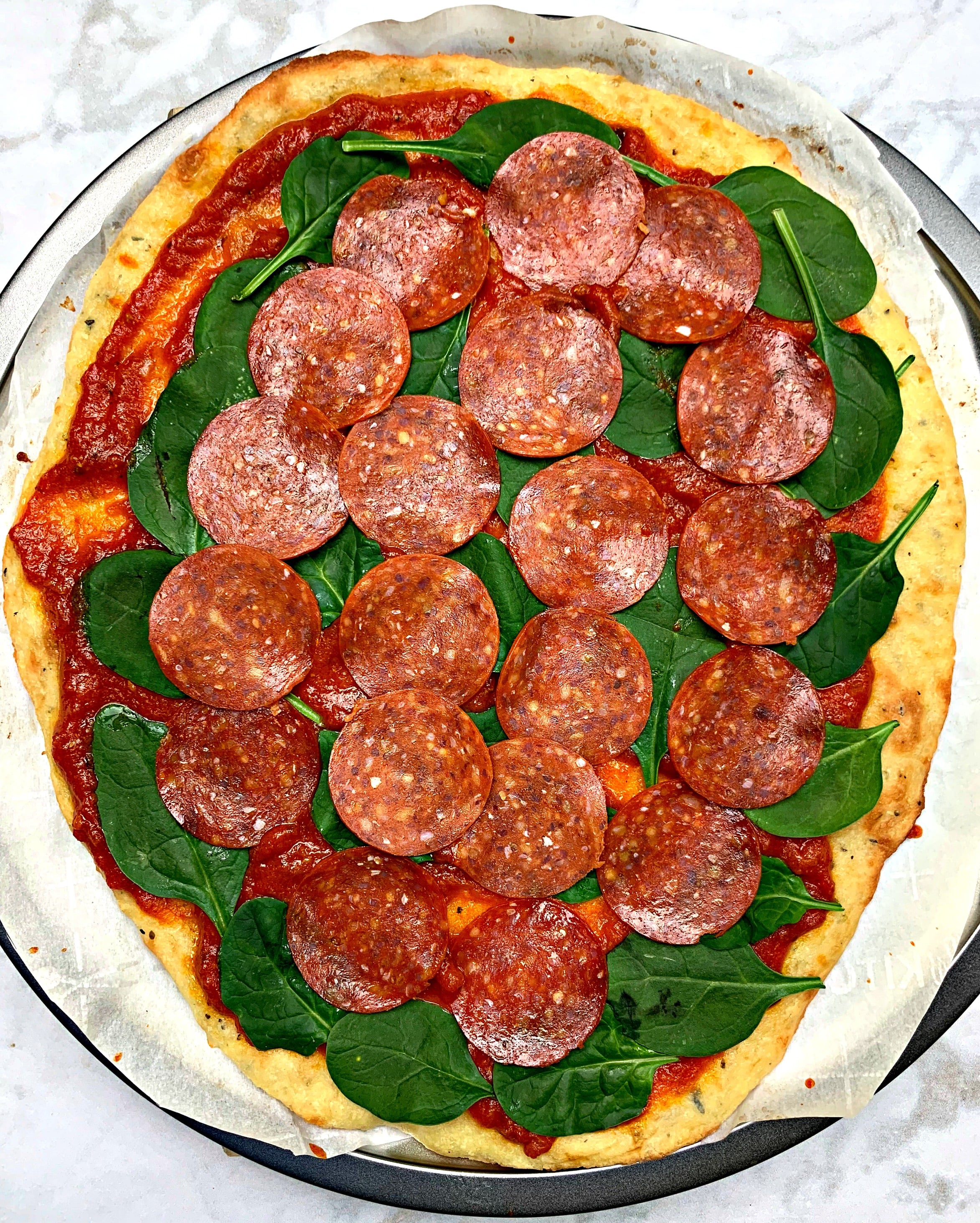 Keto Low-Carb Pepperoni Pizza