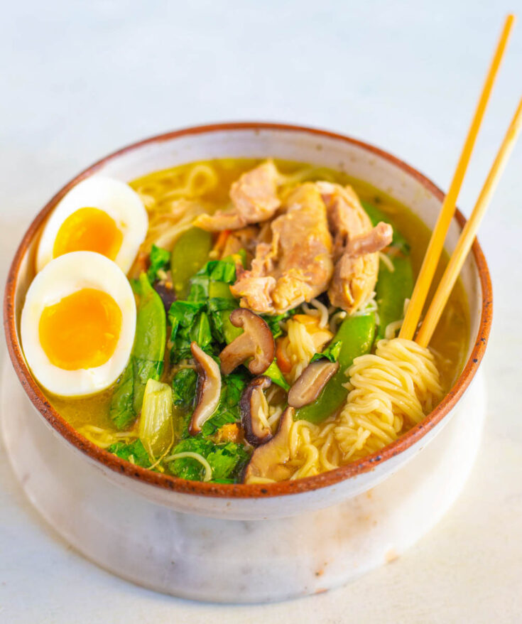 Easy Instant Pot Chicken Ramen Soup + {VIDEO}