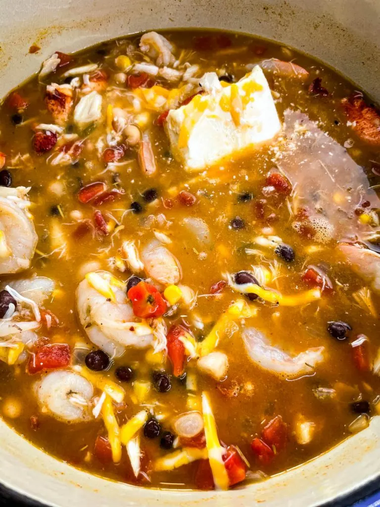 Easy Creamy Seafood and Shrimp Chili + {VIDEO}