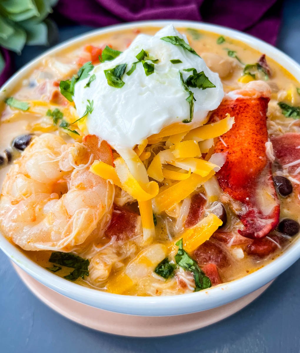 Easy Creamy Seafood and Shrimp Chili + {VIDEO}