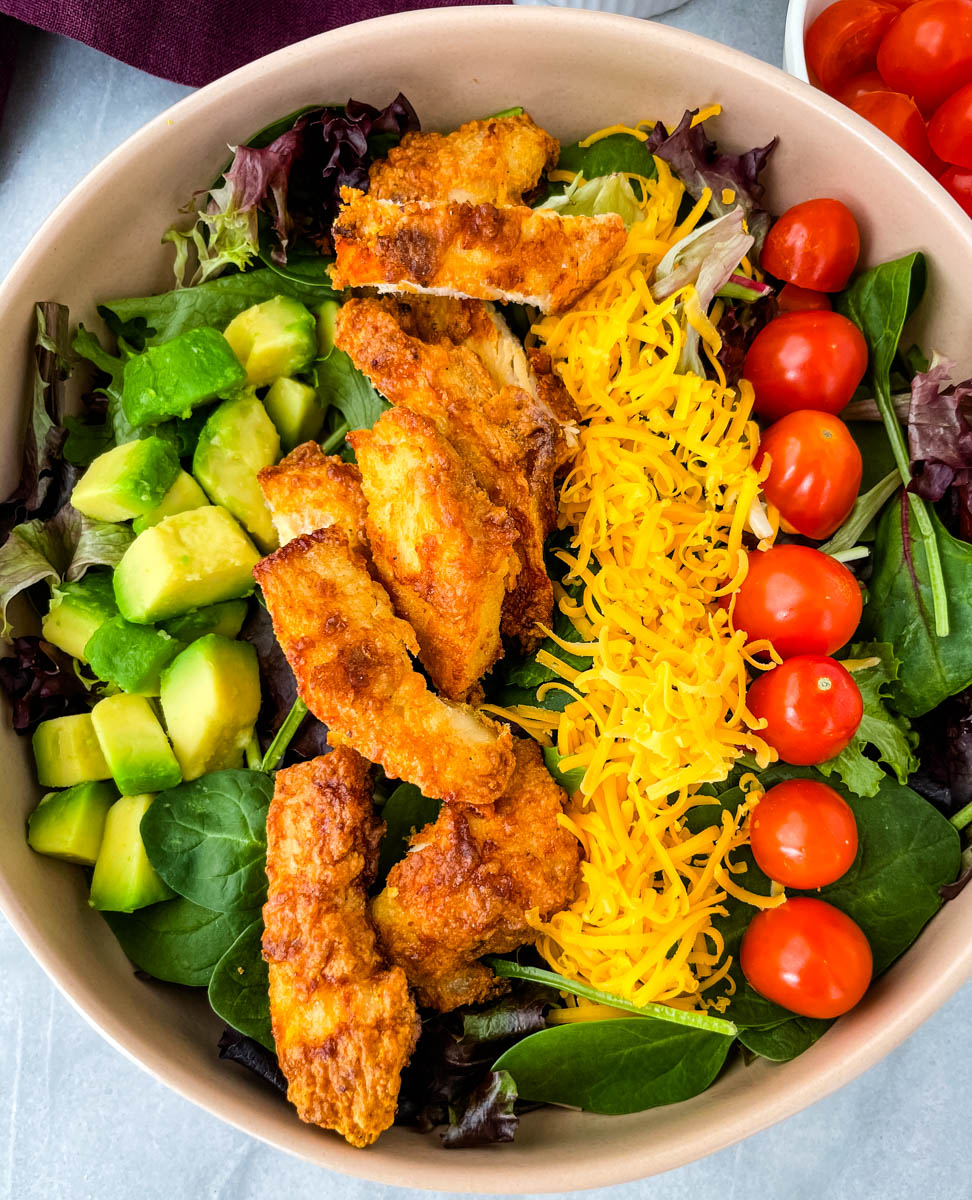 Crispy Fried Chicken Salad + {VIDEO}