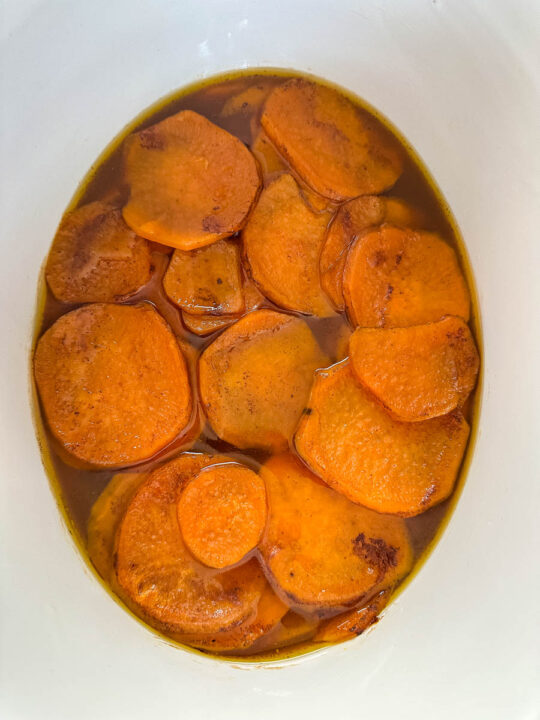 Slow Cooker Crockpot Candied Sweet Potatoes Soul Food Yams