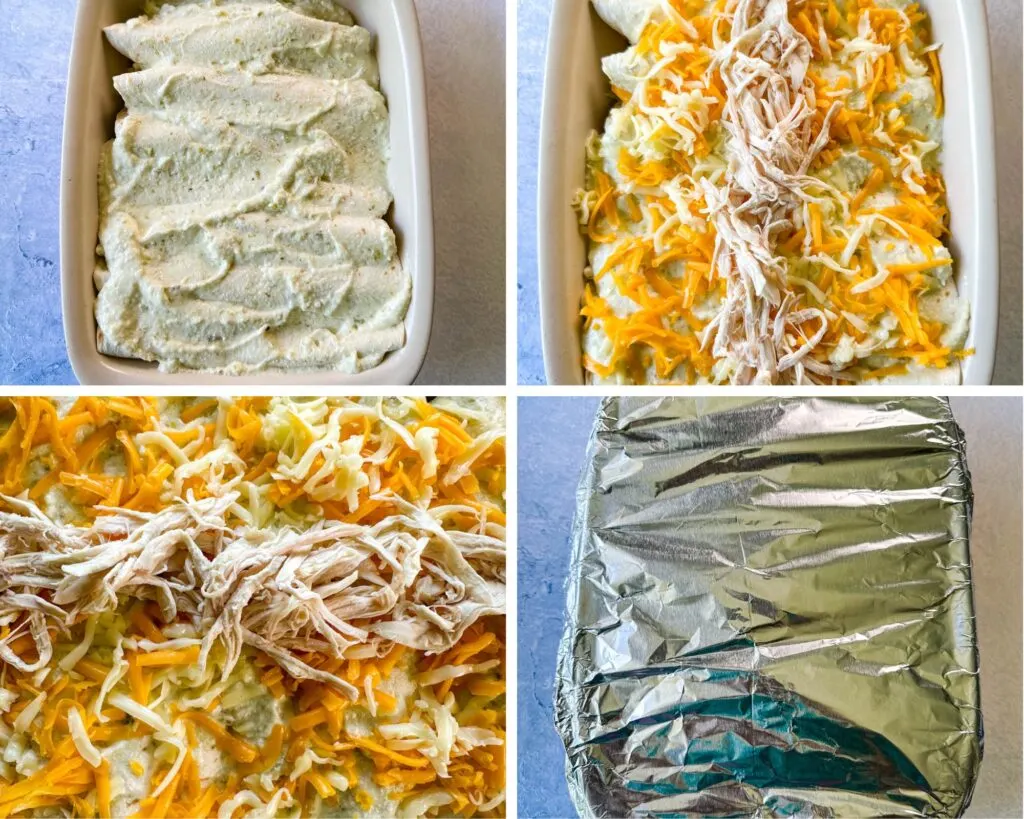 Shredded Rotisserie Chicken Enchiladas