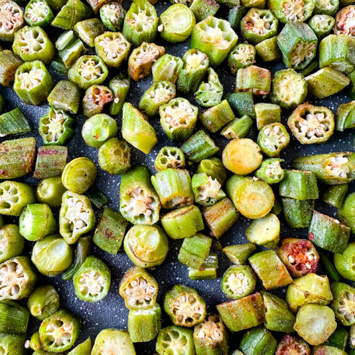 Oven Roasted Baked Okra