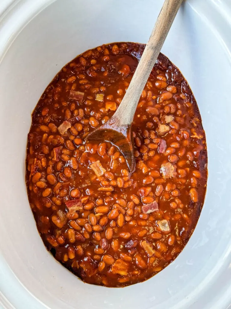 Slow Cooker Crockpot Baked Beans With Bacon