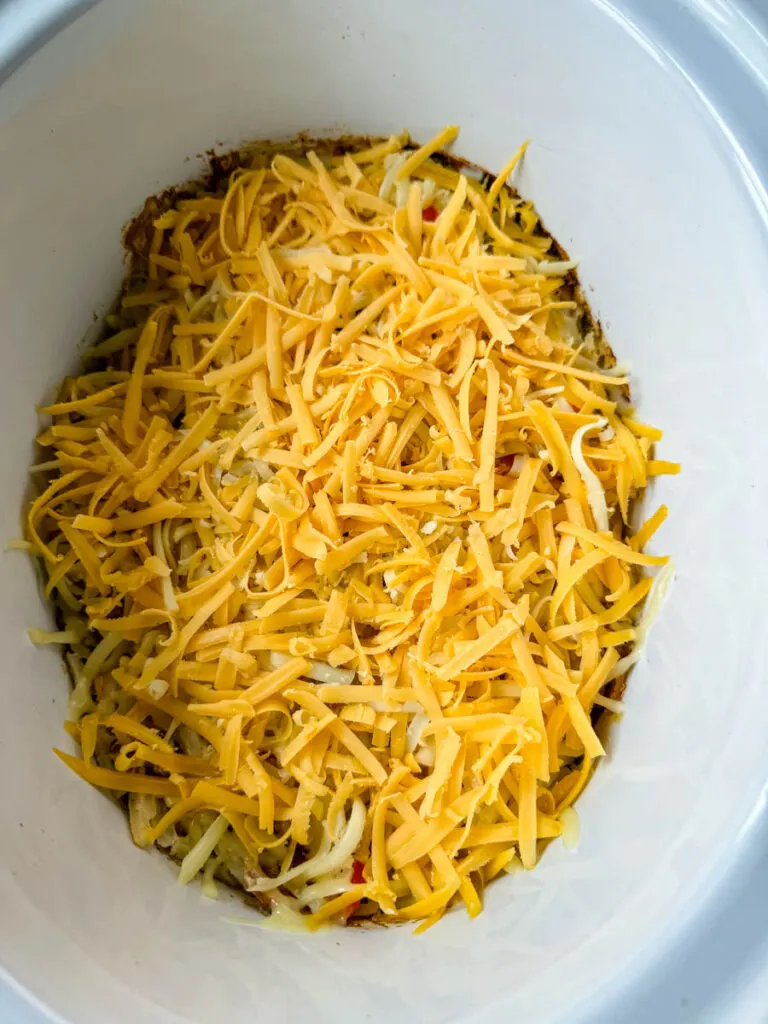Slow Cooker Crockpot Cheesy Hash Brown Casserole