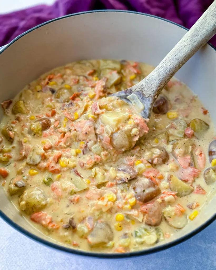Creamy Salmon Corn Chowder
