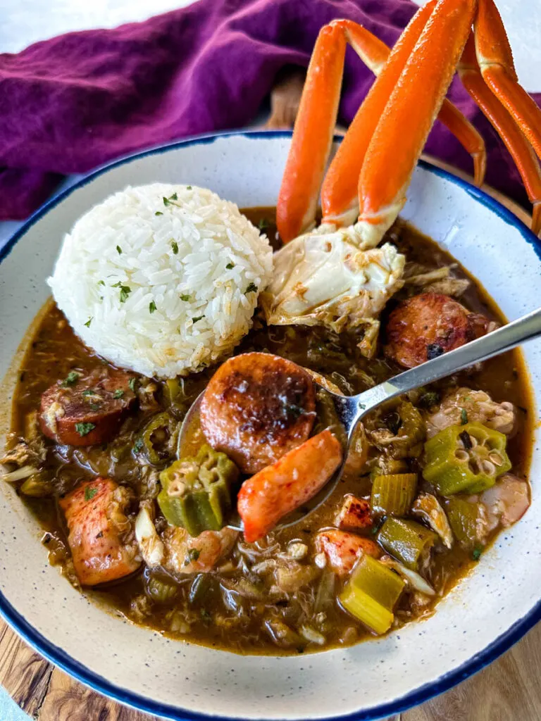 Cajun Seafood Gumbo with Shrimp and Crab