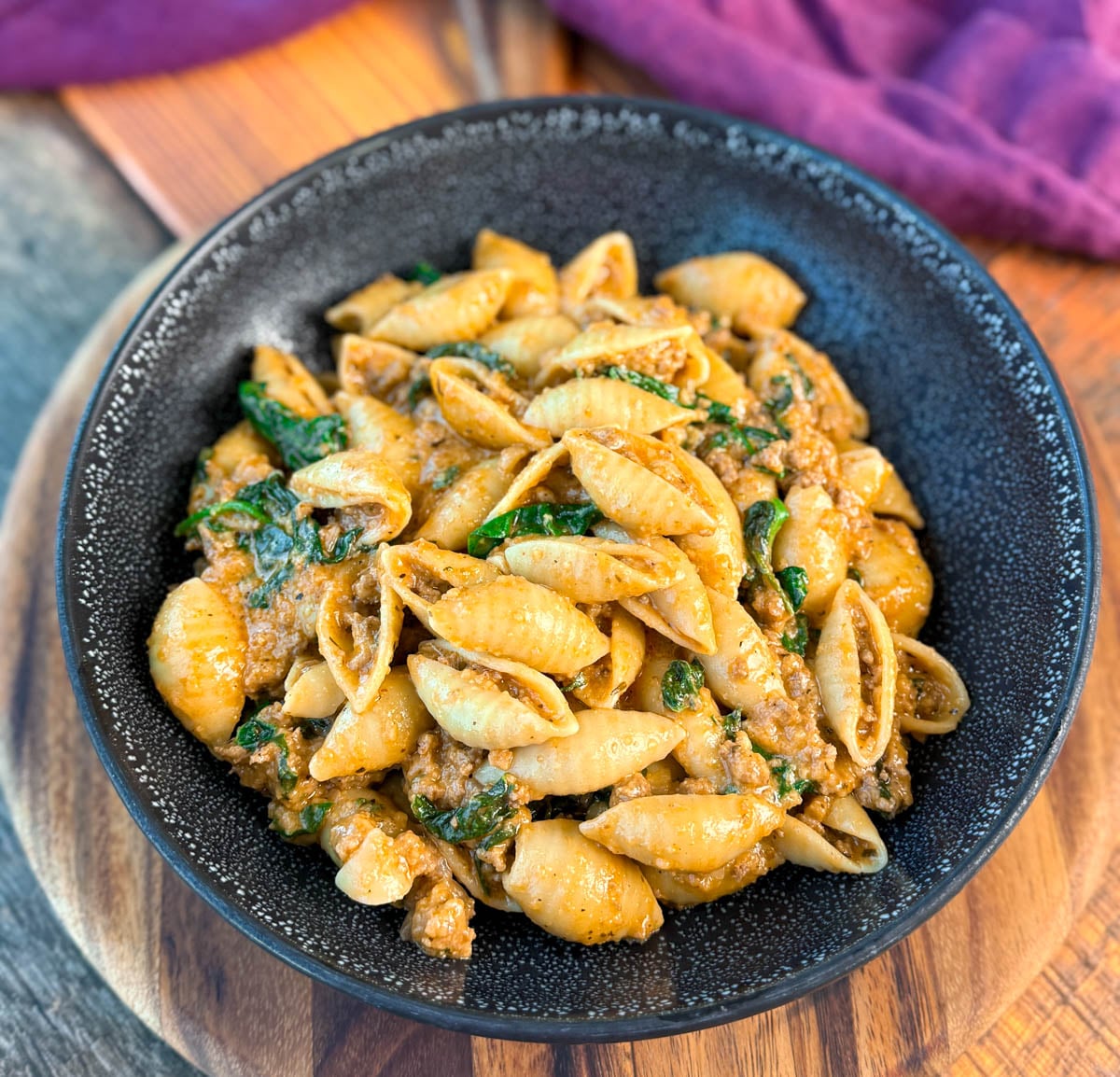 Creamy Beef and Shells (High Protein Pasta)