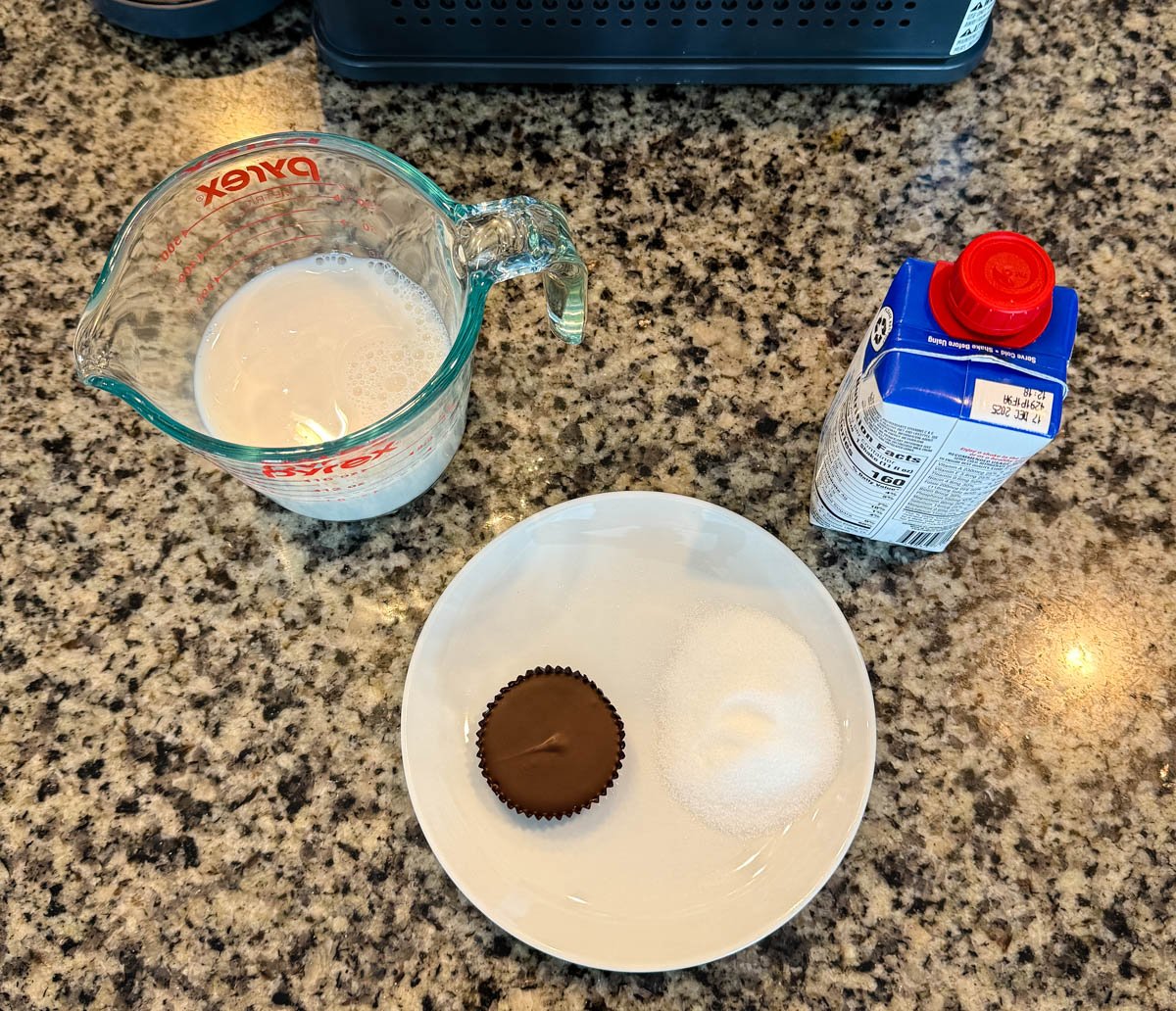 Ninja Slushi Vanilla Protein Milkshake with Peanut Butter Cups