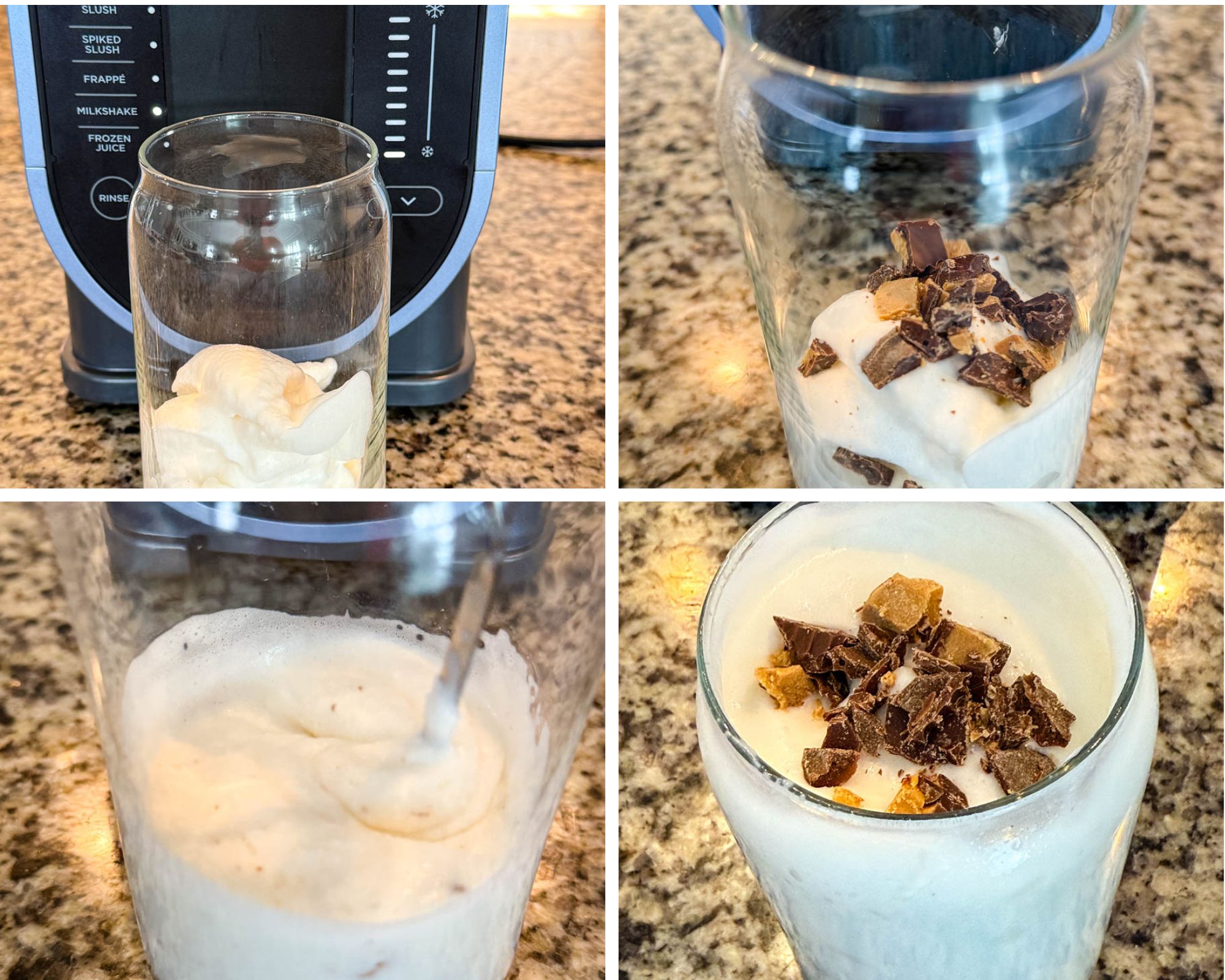 Ninja Slushi Vanilla Protein Milkshake with Peanut Butter Cups