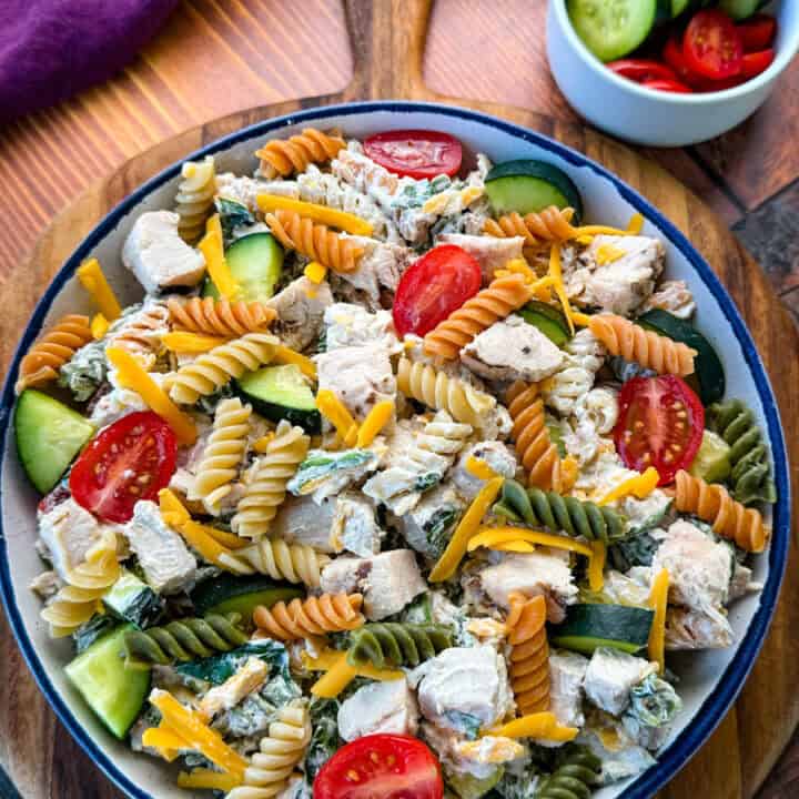 High Protein Chicken Pasta Salad